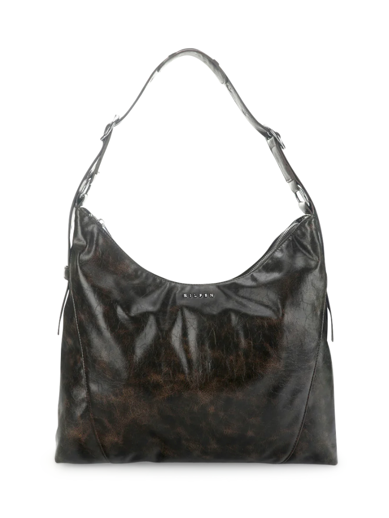 Ellie crossbody brown cracked – Ferent Bags